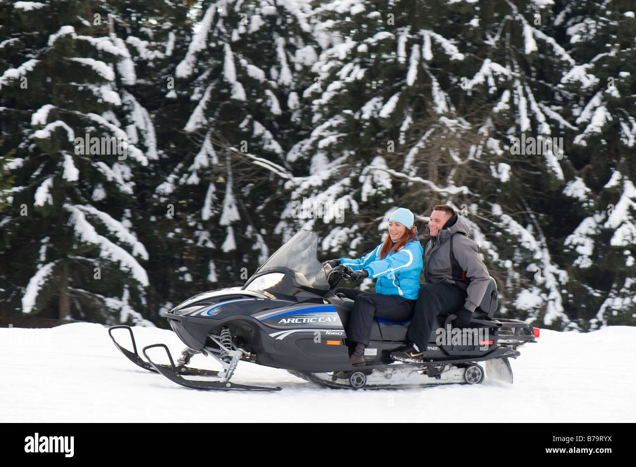 Snowmobile ride on Gubalowka Hill Zakopane Tatra Mountains Podhale ...