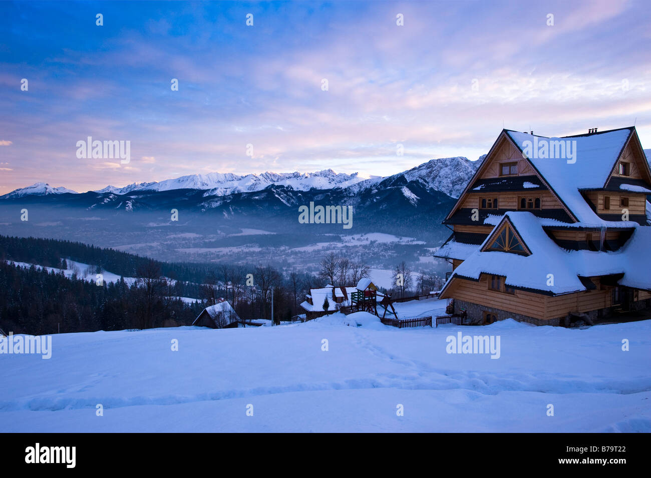 Snow covered Zakopane Tatra Mountains Podhale Region Poland Stock Photo ...