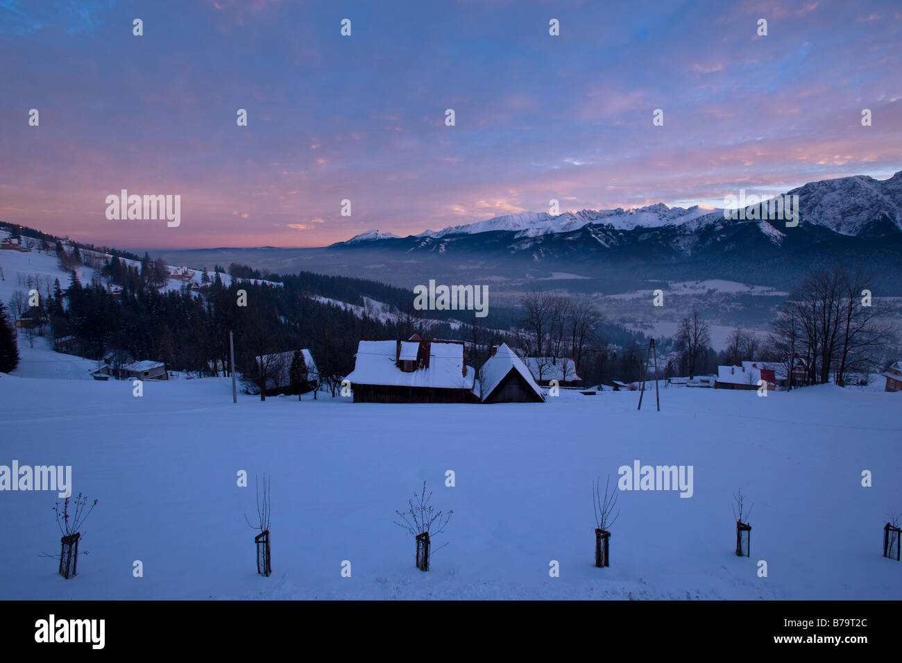 Snow covered Zakopane Tatra Mountains Podhale Region Poland Stock Photo ...