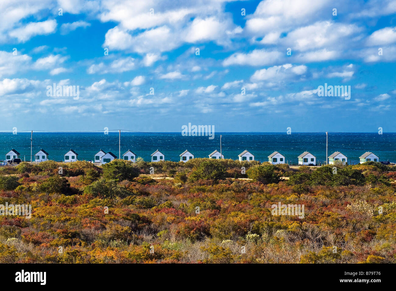 Rental beach cottages Truro Cape Cod Massachusetts USA Stock Photo - Alamy
