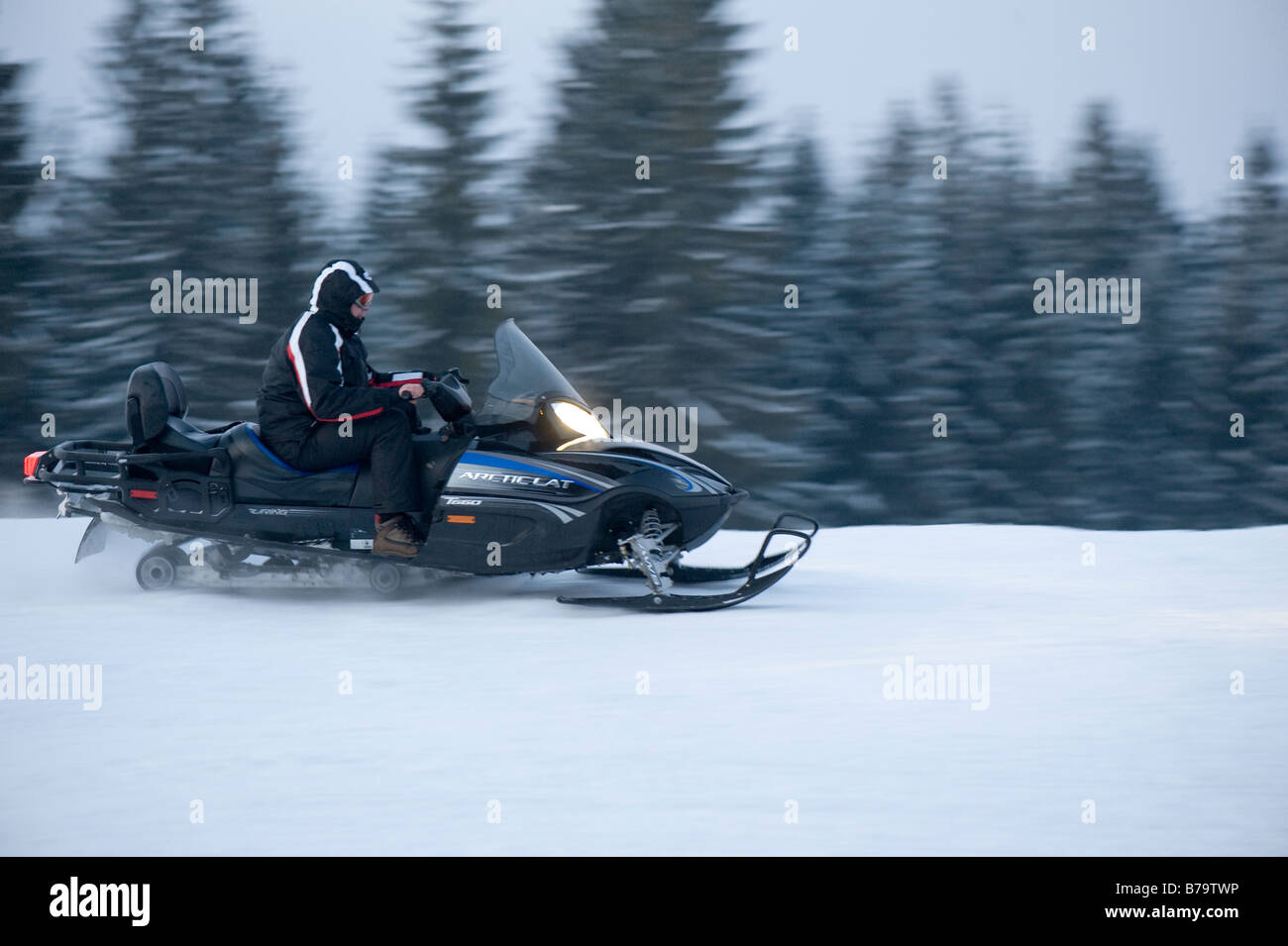 Snowmobile ride on Gubalowka Hill Zakopane Tatra Mountains Podhale ...