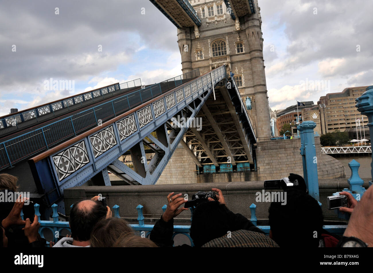 Tower Bridge with roadway raised London England UK Stock Photo - Alamy
