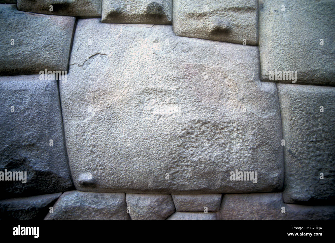 twelve angle stone inca stone wall in hatunrumiyoc street cusco sacred ...
