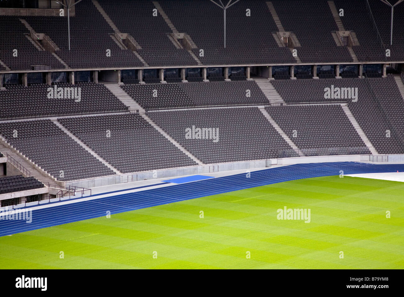 Section of empty Olympic Stadium in Berlin Stock Photo - Alamy