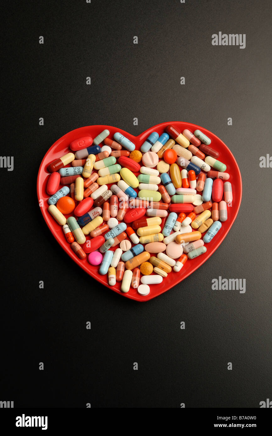 Heart tablets hi-res stock photography and images - Alamy