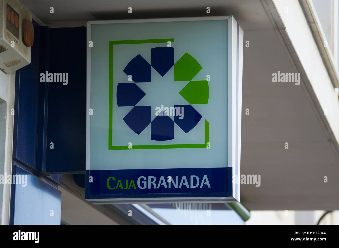 Caja Granada Bank Sign Spain Spanish Signs Stock Photo - Alamy