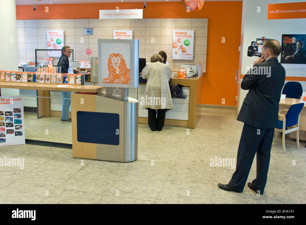 Inside bank customers hi-res stock photography and images - Alamy