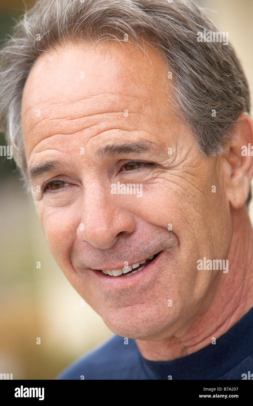 Portrait Of Middle Aged Man Smiling Stock Photo - Alamy