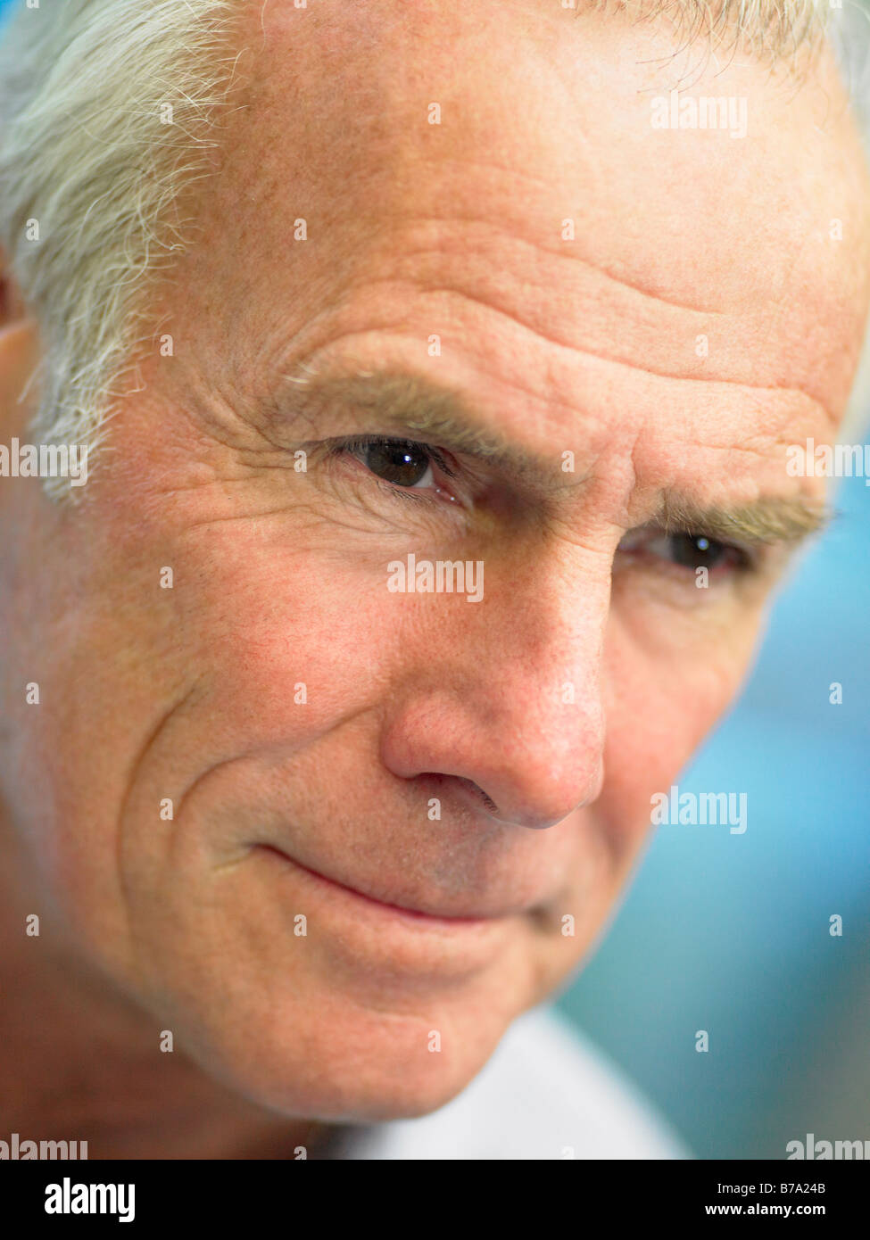 Portrait Of Senior Man Looking Serious Stock Photo - Alamy
