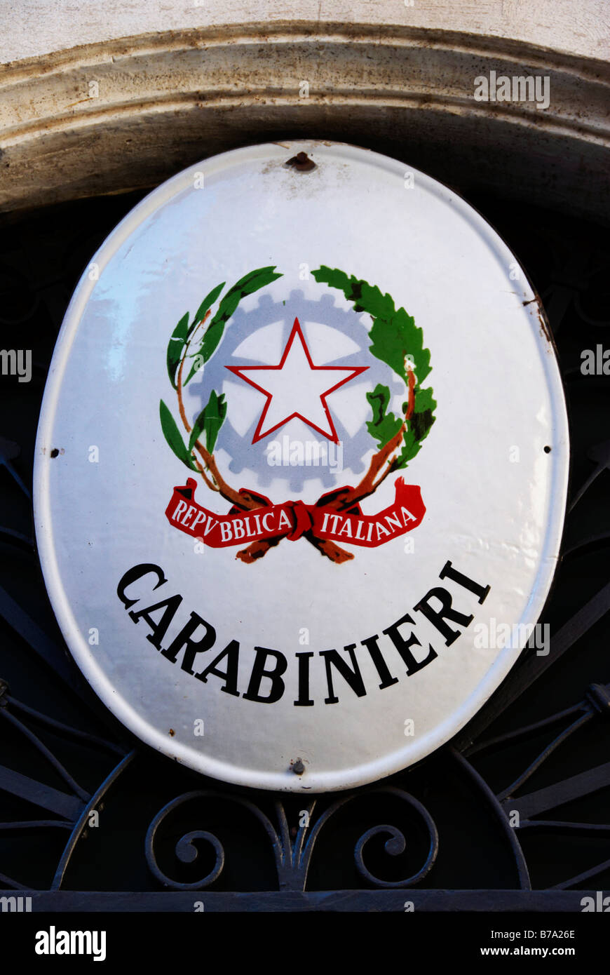 Sign, Carabinieri, Rome, Italy, Europe Stock Photo - Alamy
