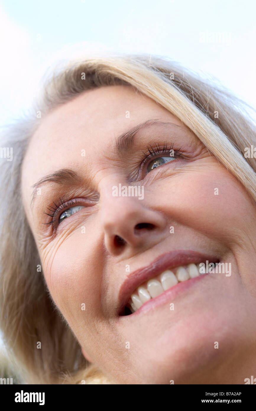 Portrait Of Senior Woman Smiling Stock Photo - Alamy