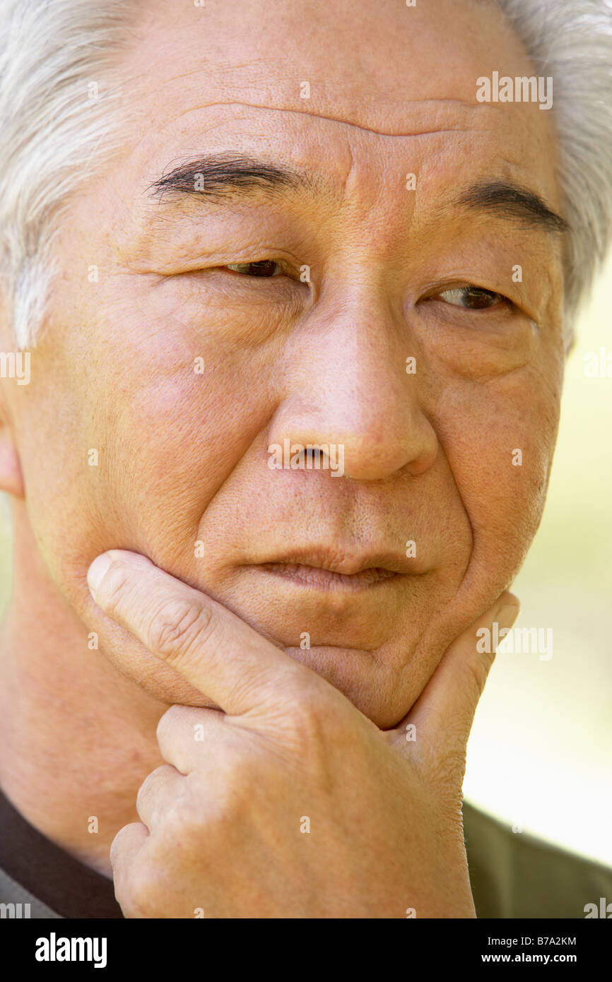 Anxious man headshot hi-res stock photography and images - Alamy