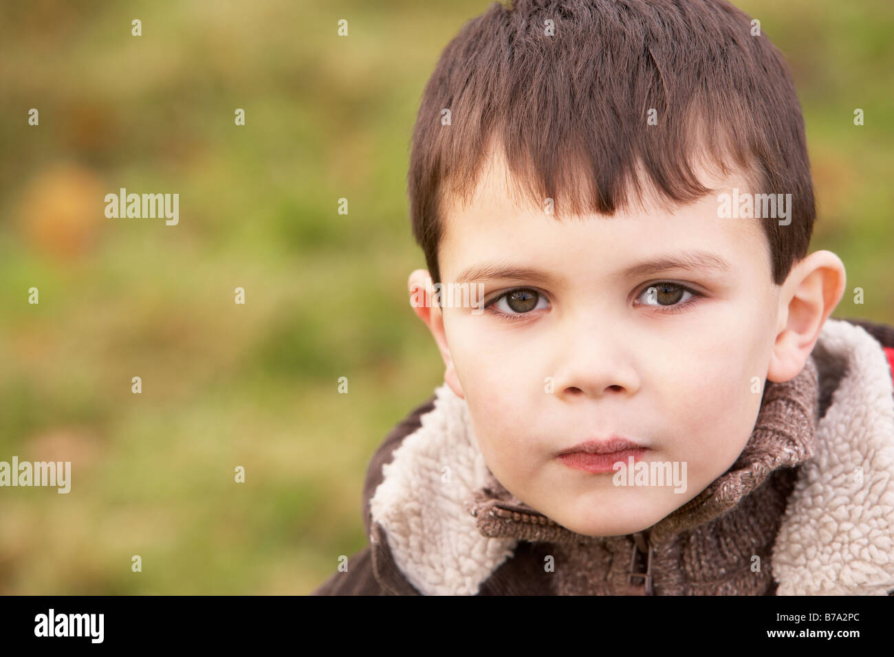 Portrait Of Young Boy Stock Photo - Alamy