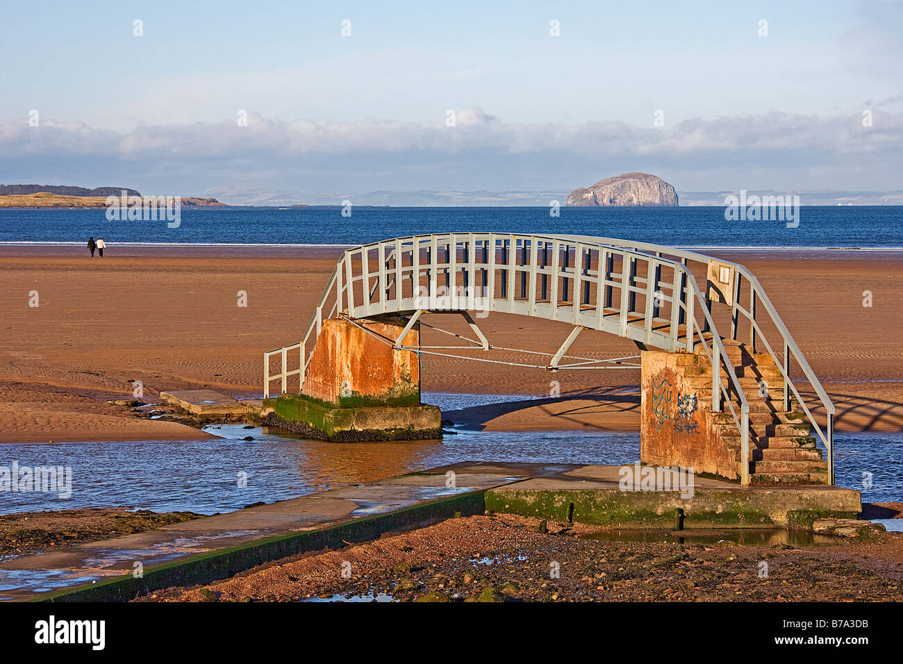 Bass rock from Belhaven bay Dunbar Stock Photo - Alamy