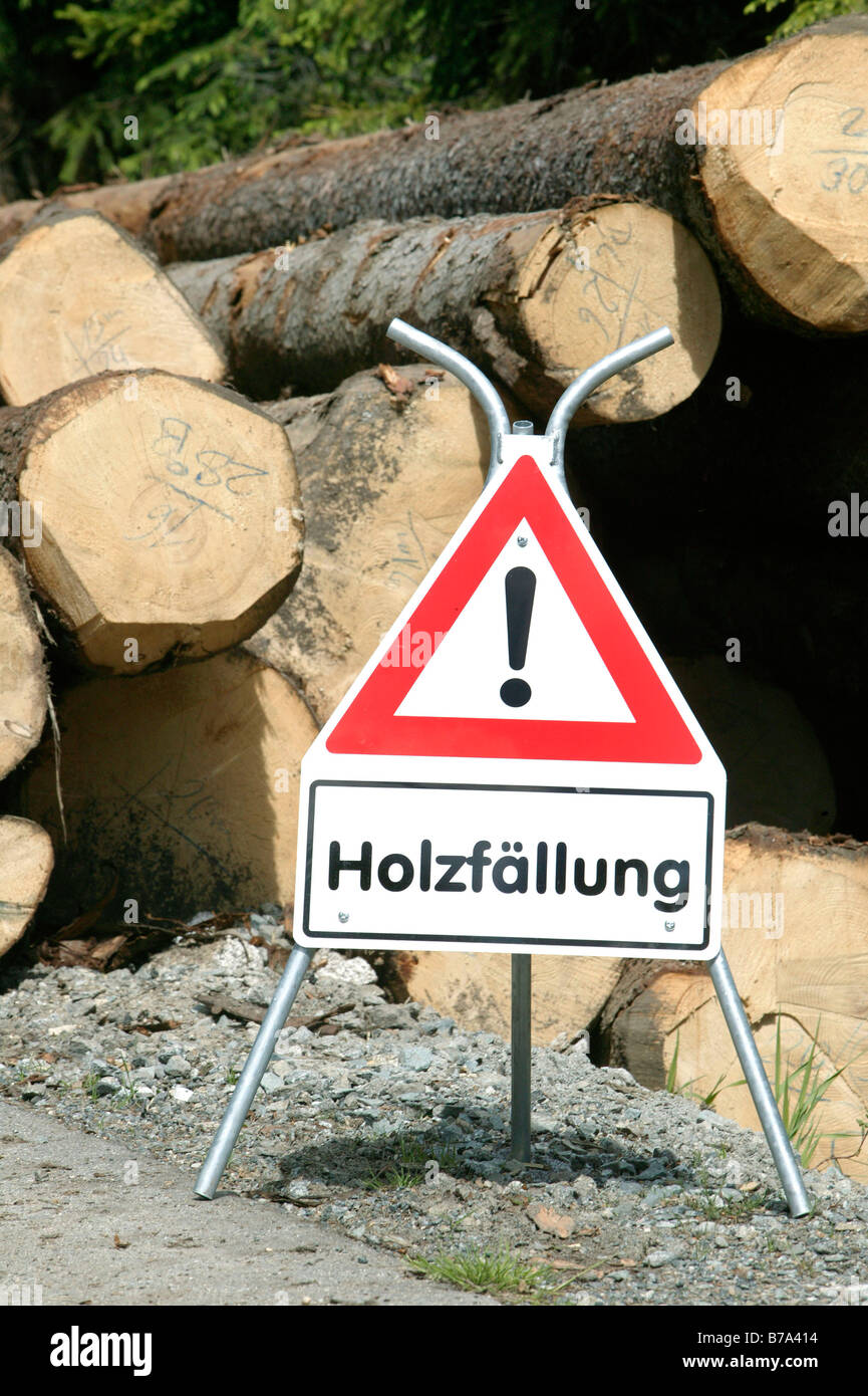 Logging signs hi-res stock photography and images - Alamy