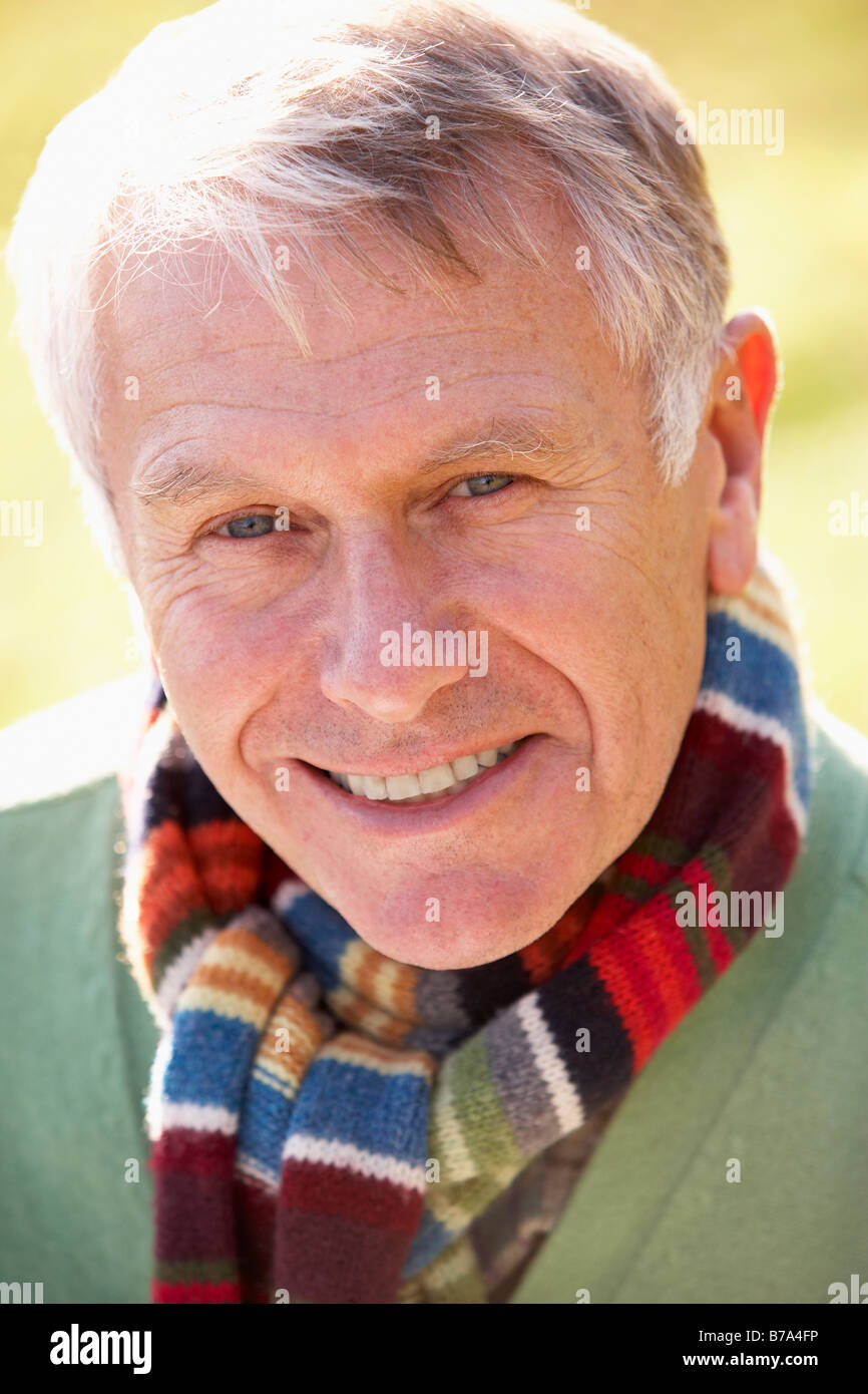 Portrait Of Senior Man Smiling Stock Photo - Alamy