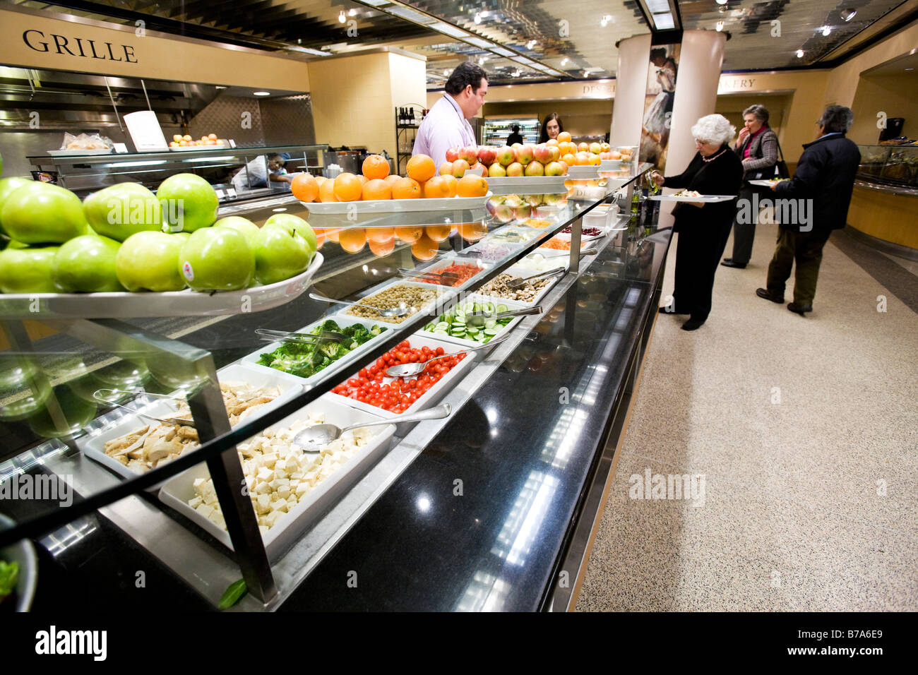 Cafeteria salad bar - USA Stock Photo - Alamy