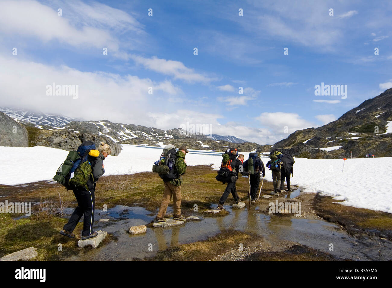 Chilkoot pass climb hi-res stock photography and images - Alamy