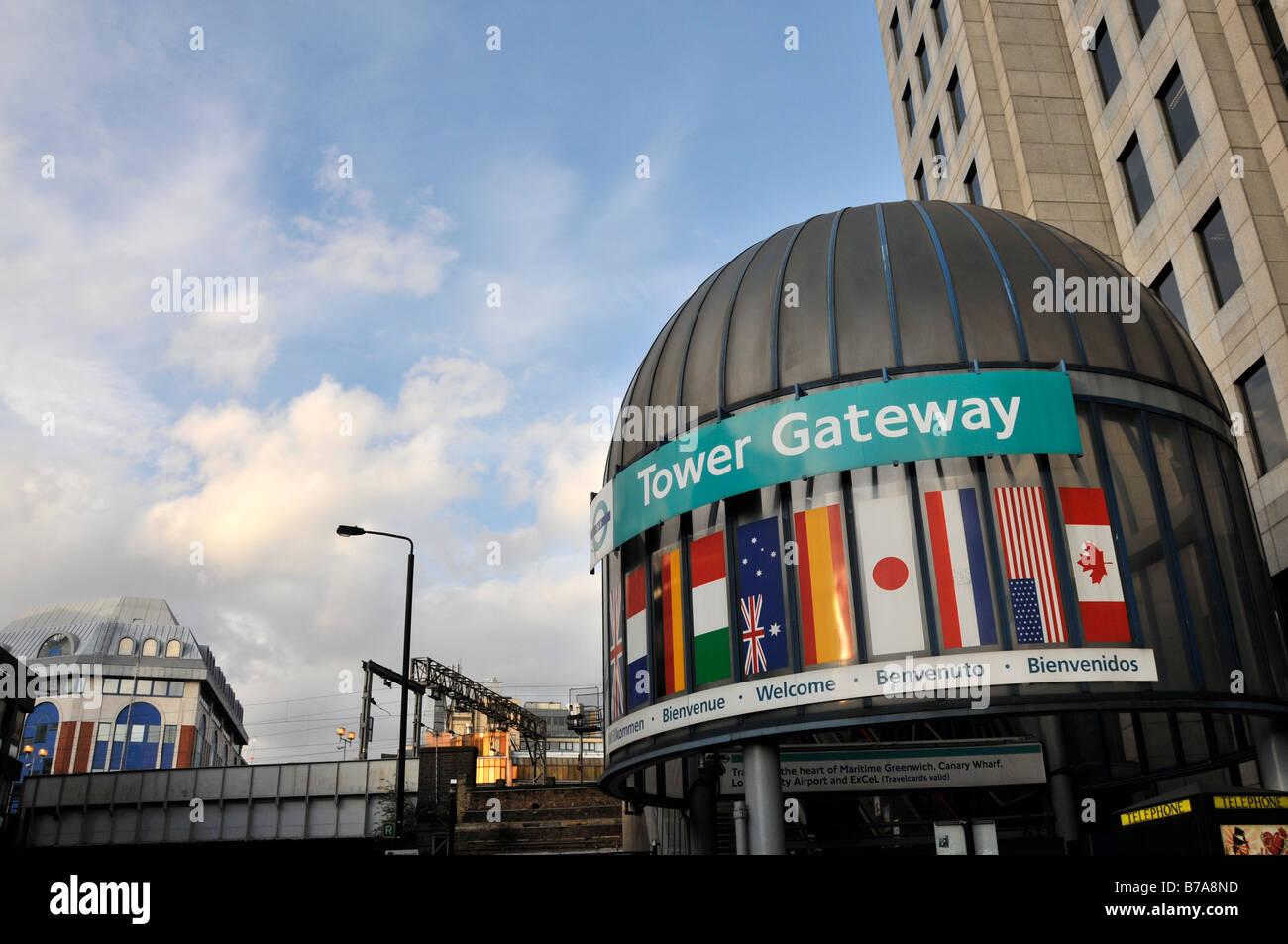 Tower Gateway Station exterior London UK Stock Photo - Alamy