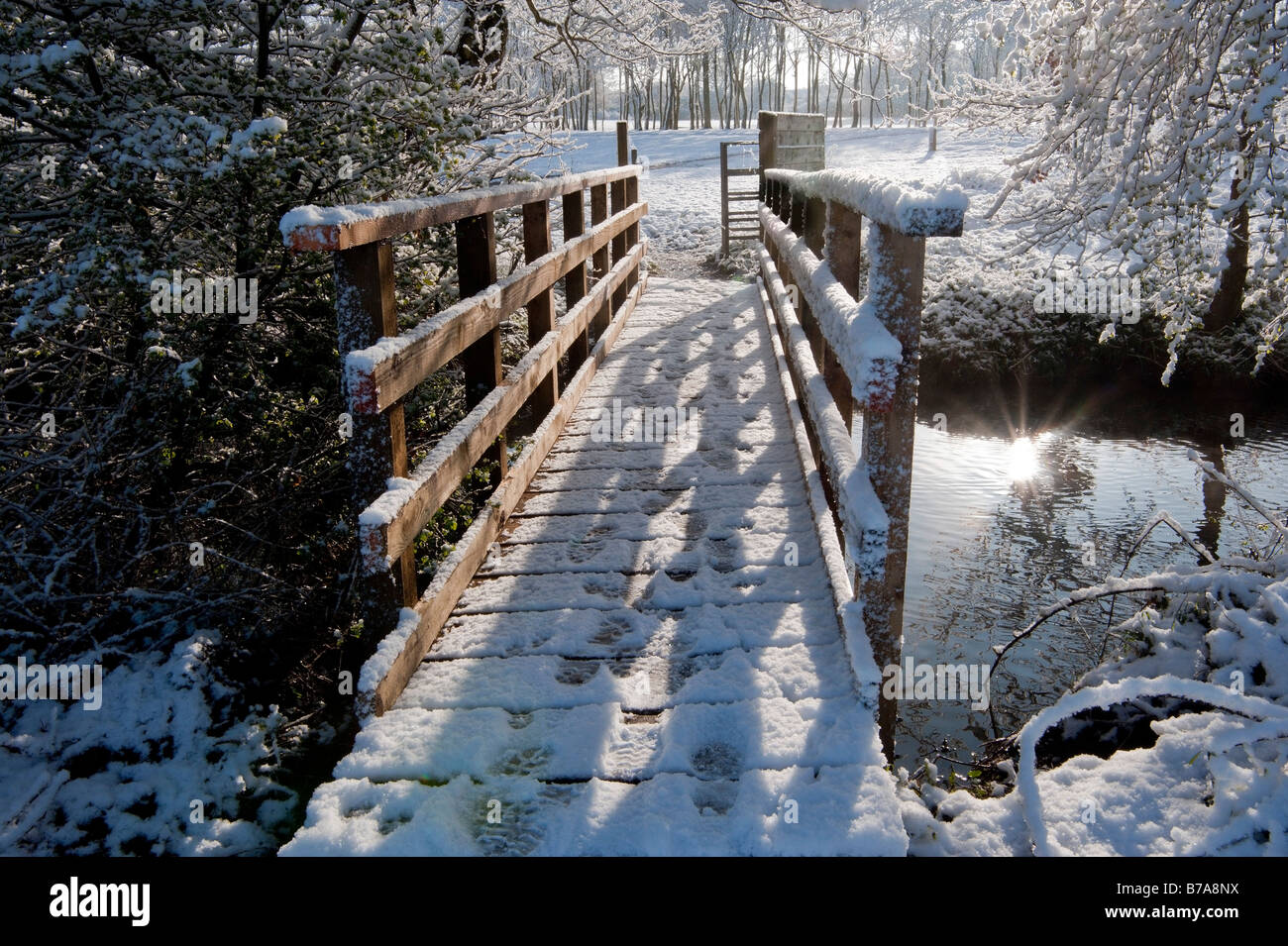 A snow covered rural landscape in the countryside Stock Photo - Alamy