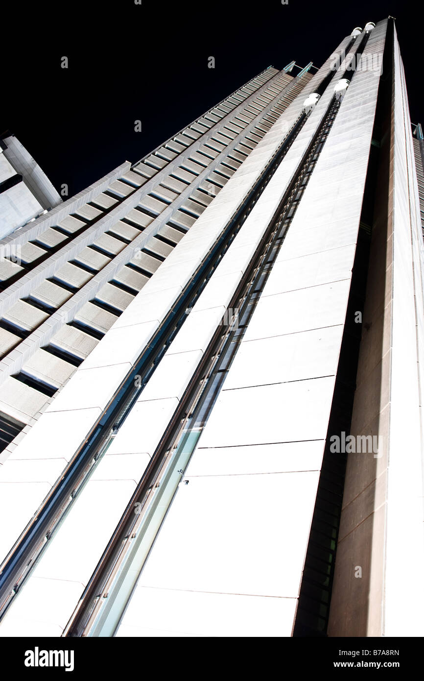 Skyscraper at night from below Stock Photo - Alamy
