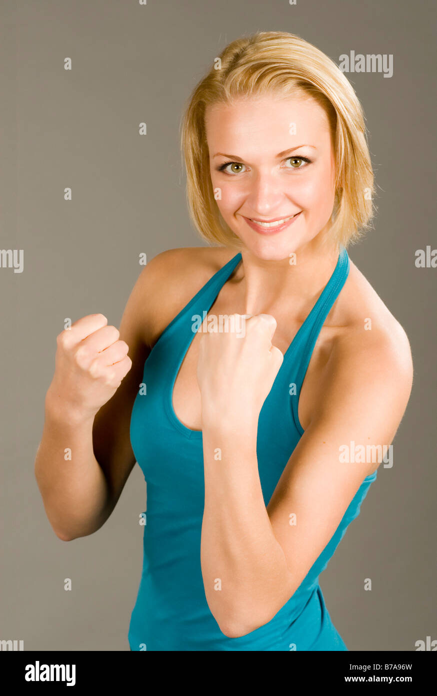 Pretty woman looks confidently camera hi-res stock photography and ...