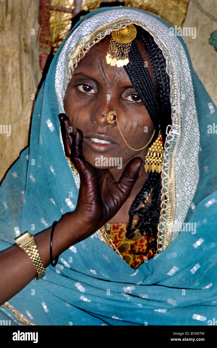 Portrait of an Afar woman Stock Photo - Alamy