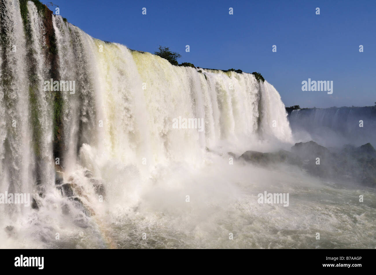Iguazu Waterfalls on the borders of Brazil and Argentina, South America ...