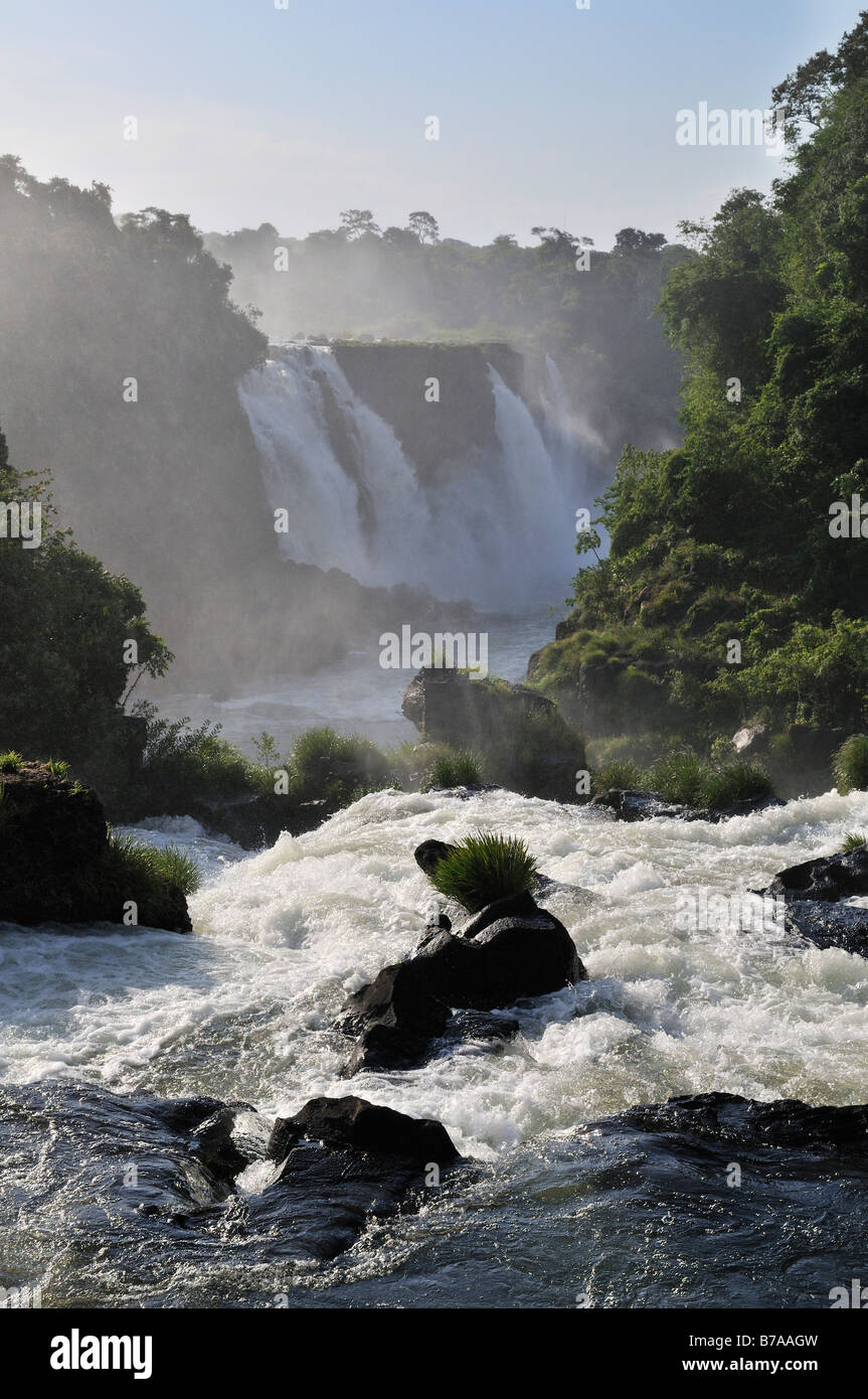 Iguazu Waterfalls on the borders of Brazil and Argentina, South America ...