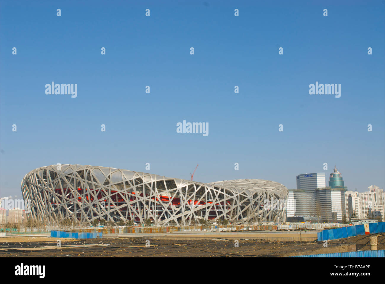 Beijing National Stadium Under Construction for 2008 Beijing Olympics ...