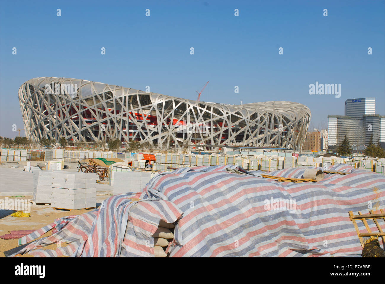 Beijing National Stadium Under Construction for 2008 Beijing Olympics ...