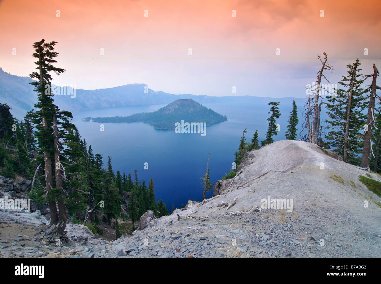 Crater lake with caldera of the volcano Mount Mazama, Crater Lake ...