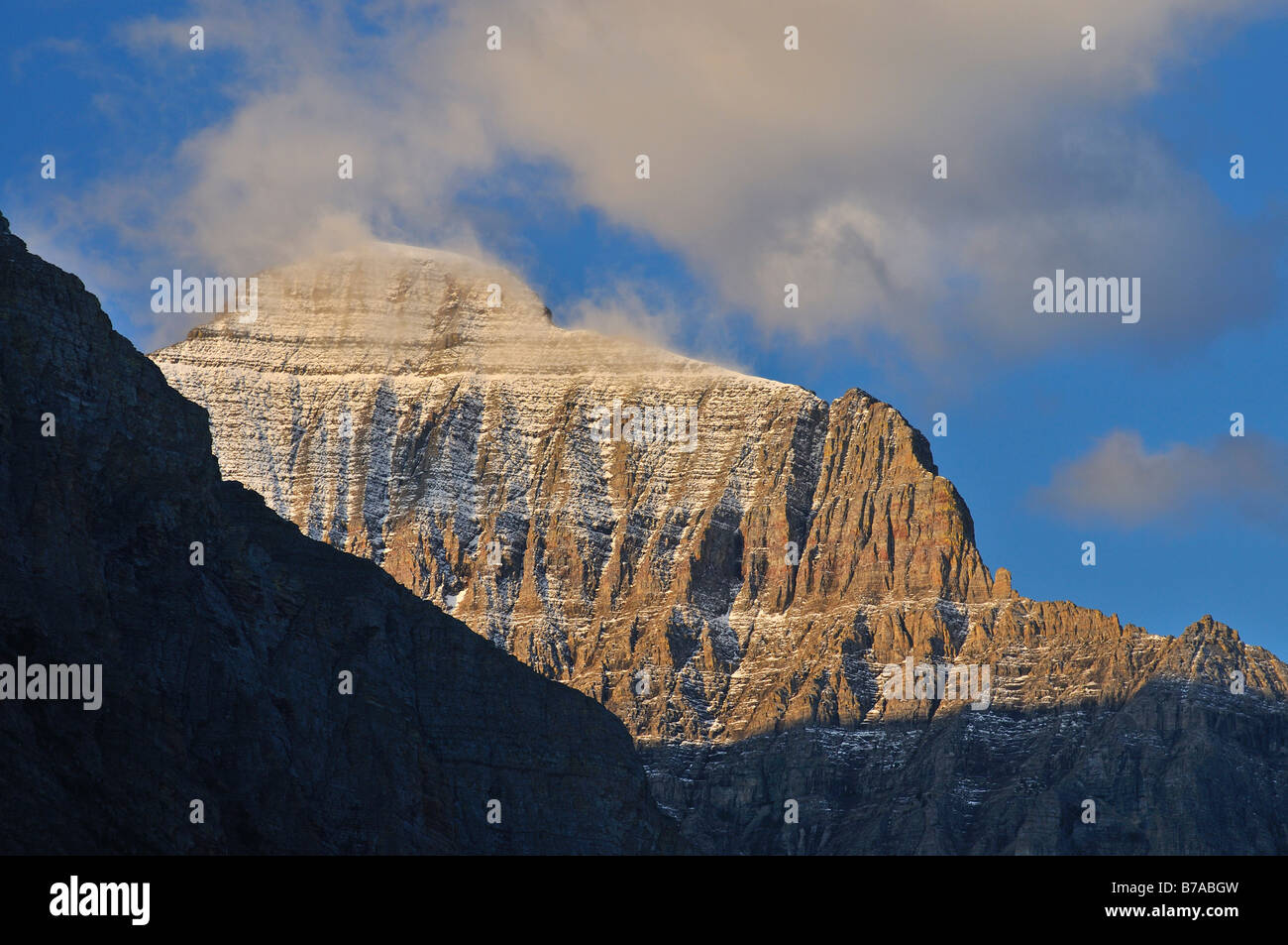 Amphitheater Mountain at sunrise, Glacier National Park, Montana, USA ...
