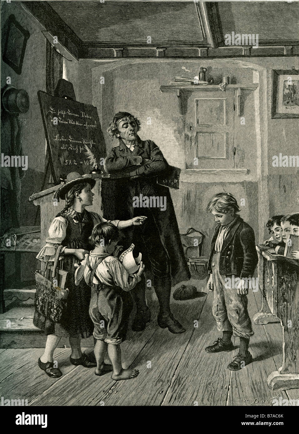 school education boy learning class fool dunce idiot teacher black ...