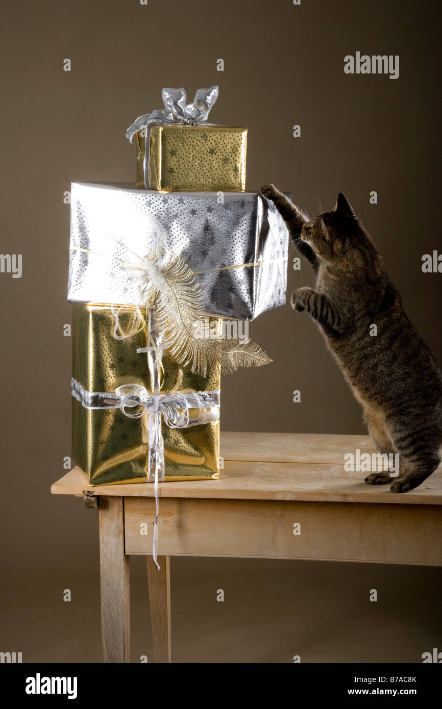Wrapped gifts piled up hi-res stock photography and images - Alamy