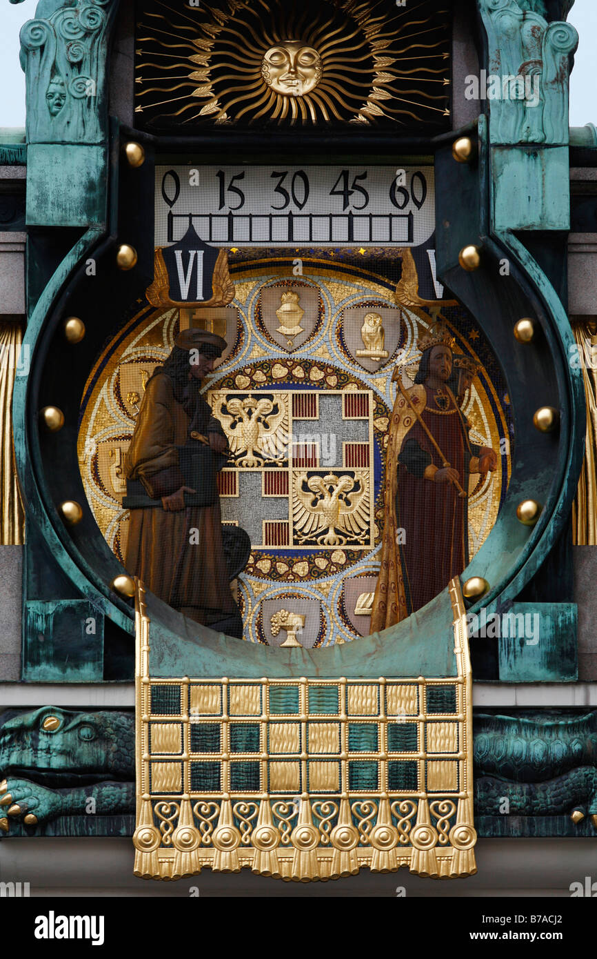Ankeruhr, Anker clock, art nouveau clock, Hoher Markt, Vienna, Austria ...