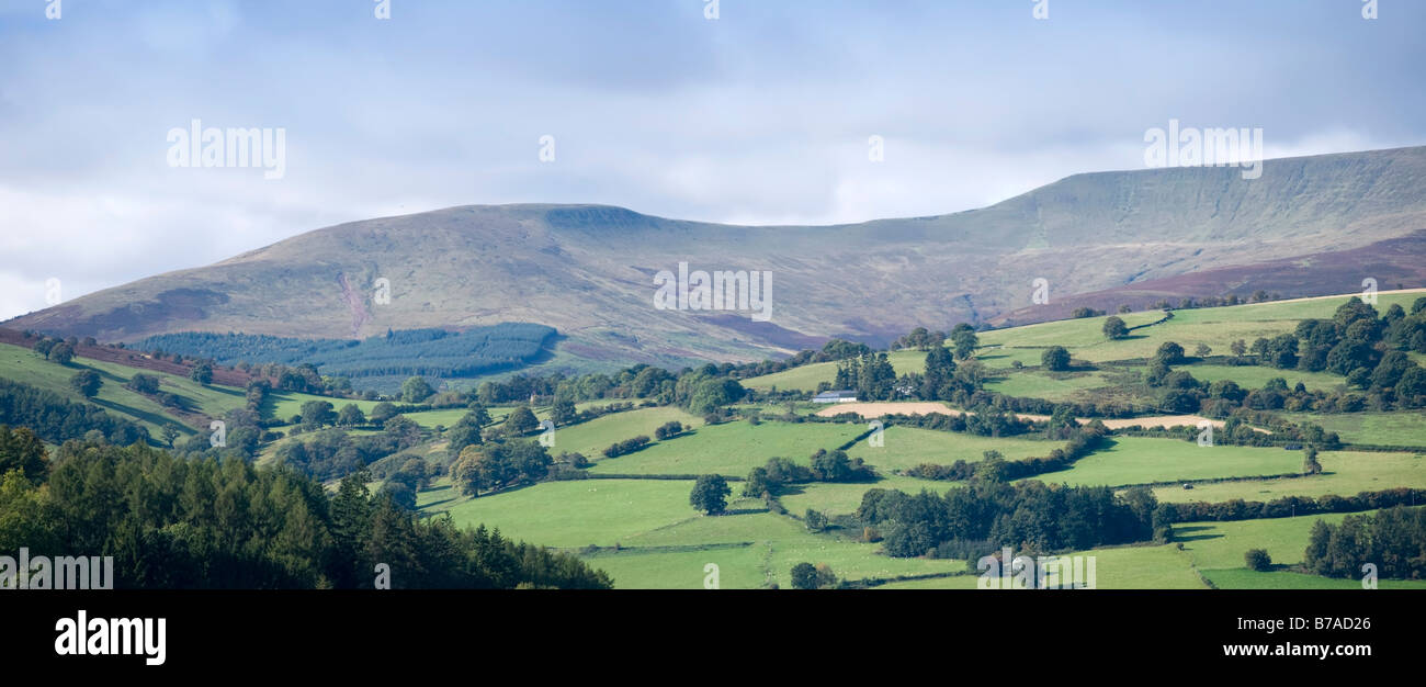 brecon beacons national park landscape powys wales Stock Photo - Alamy