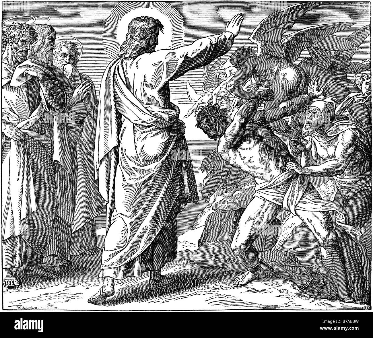Jesus miracle Black and White Stock Photos & Images - Alamy