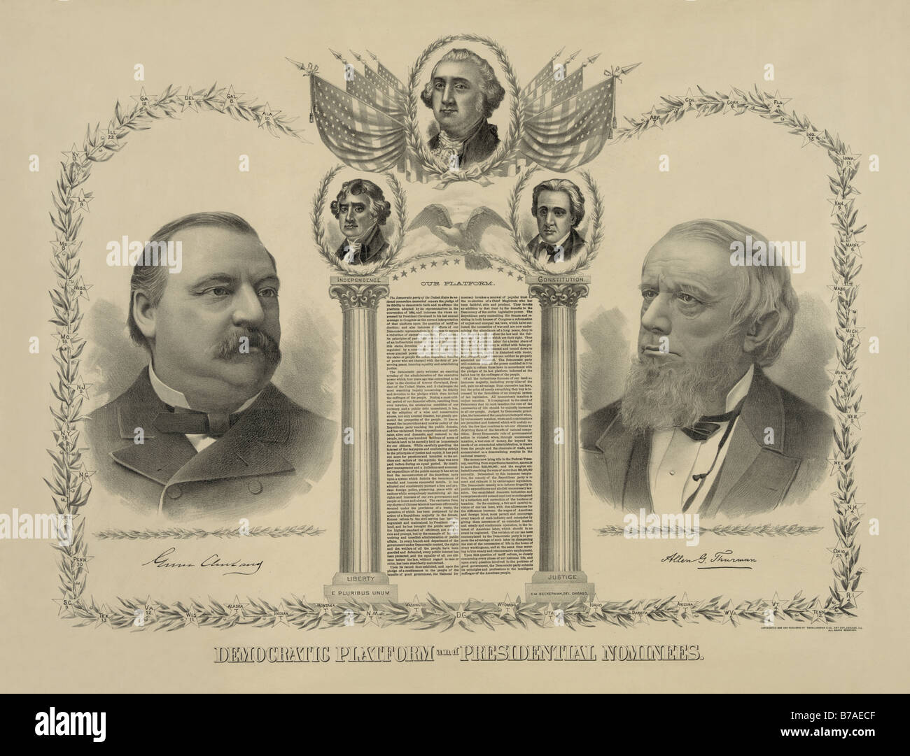 Democratic platform and presidential nominees Stock Photo - Alamy