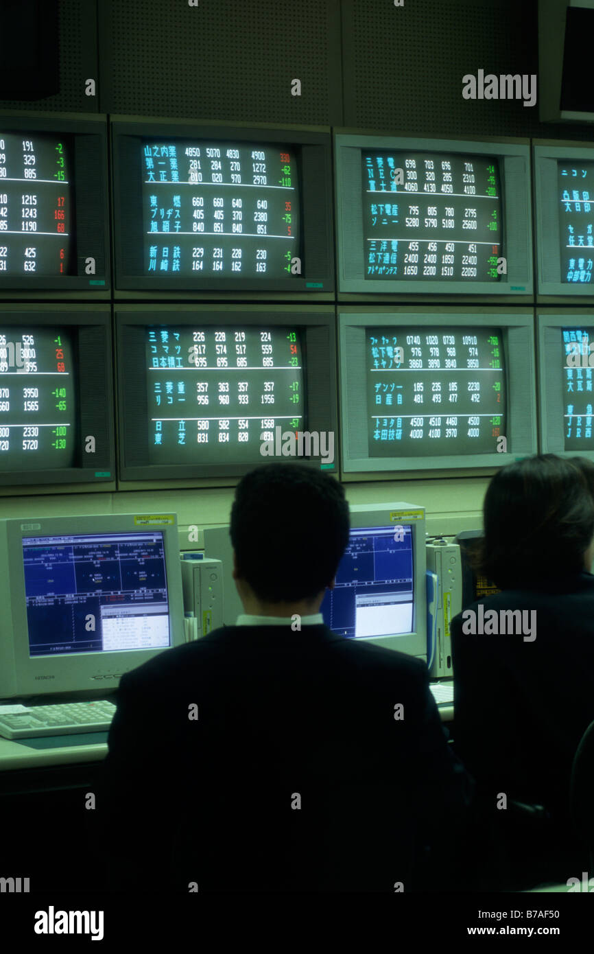 Japan, Tokyo Stock Exchange, equity options room Stock Photo - Alamy