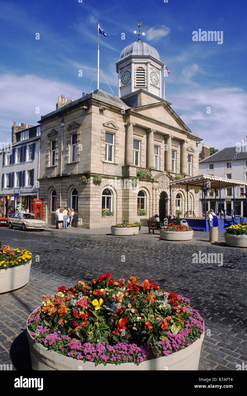 Kelso Town Hall Georgian architecture 1815 Scotland UK Borders River ...