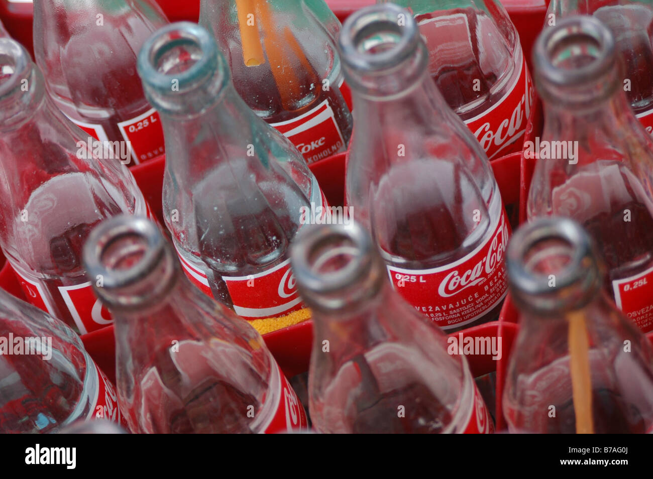 Montenegro empty coke cola bottles Stock Photo - Alamy