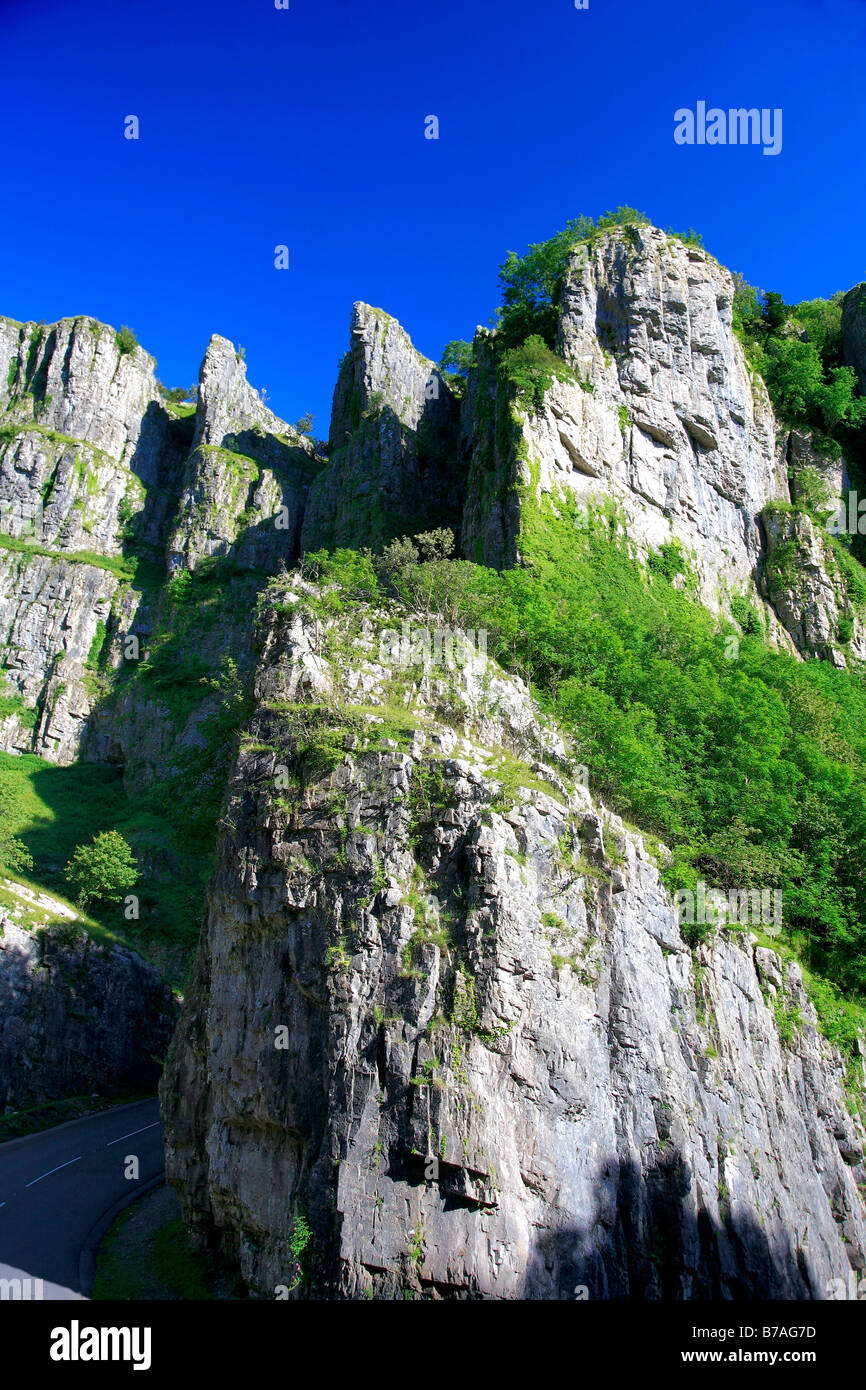 Landscape Geology of Cheddar Gorge Somerset County England UK Stock ...