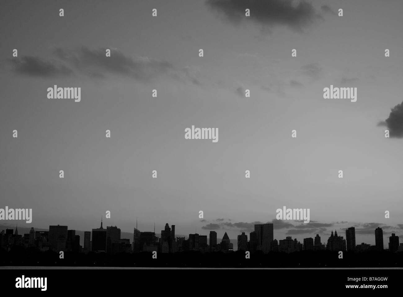 Manhattan city skyline with hard backdrop Stock Photo - Alamy