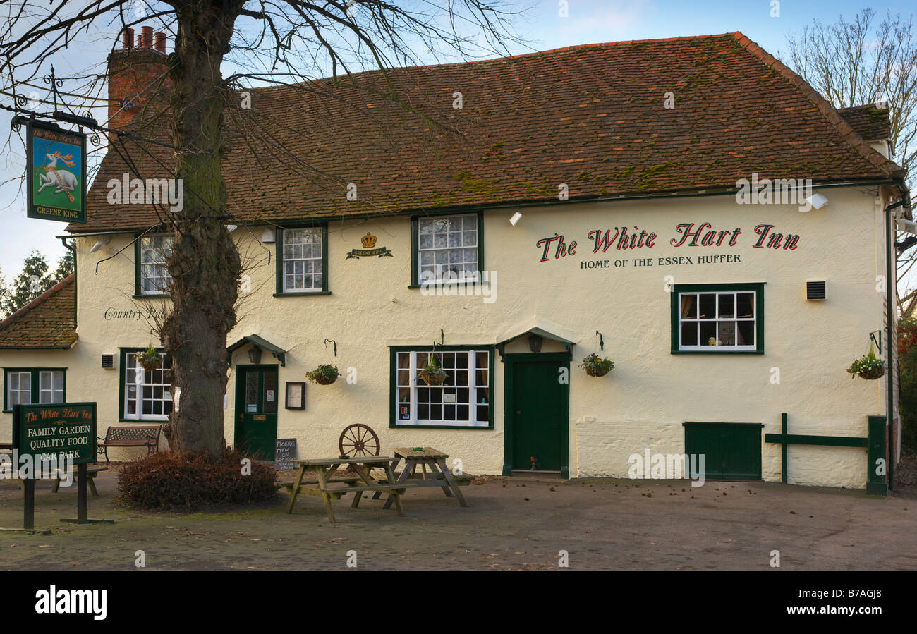 White Hart Inn, Great Saling Stock Photo - Alamy