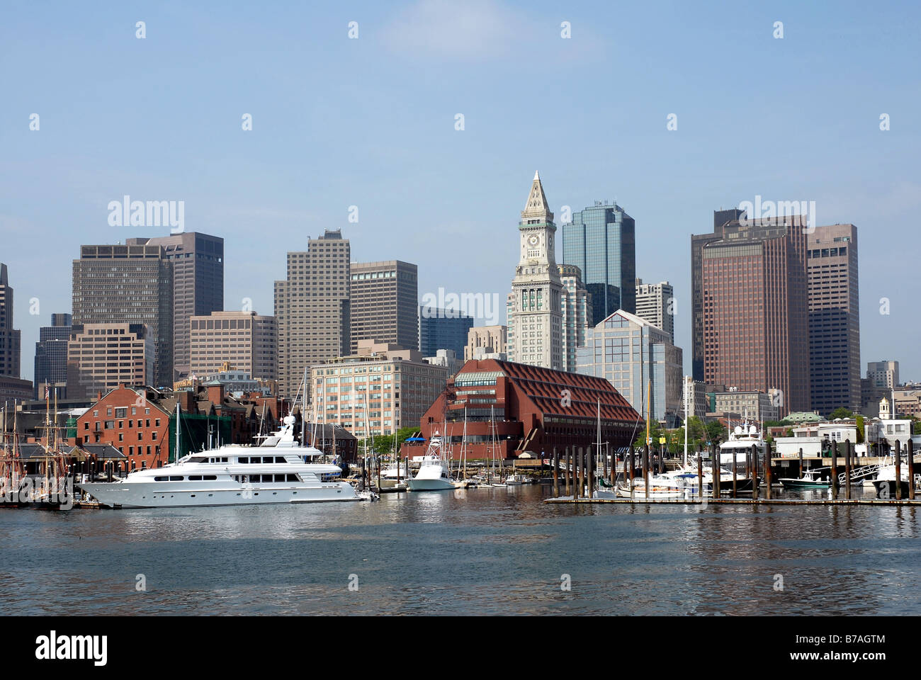 Boston skyline and harbor Stock Photo - Alamy