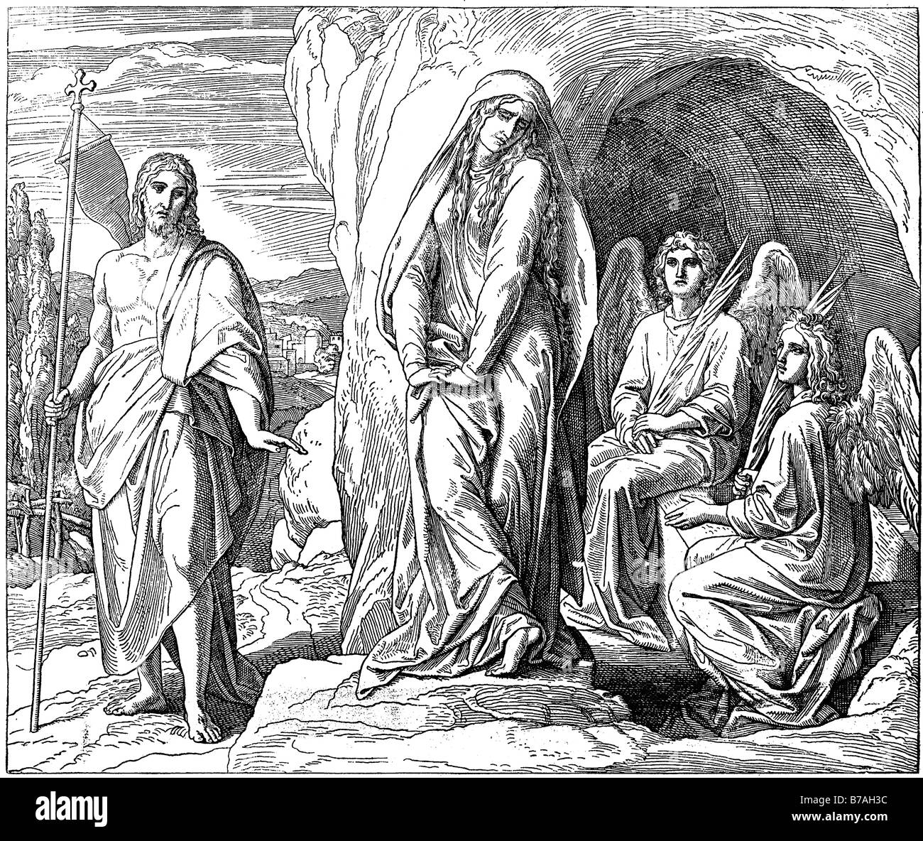 Saint Mary Magdalene searches the Lord Stock Photo - Alamy