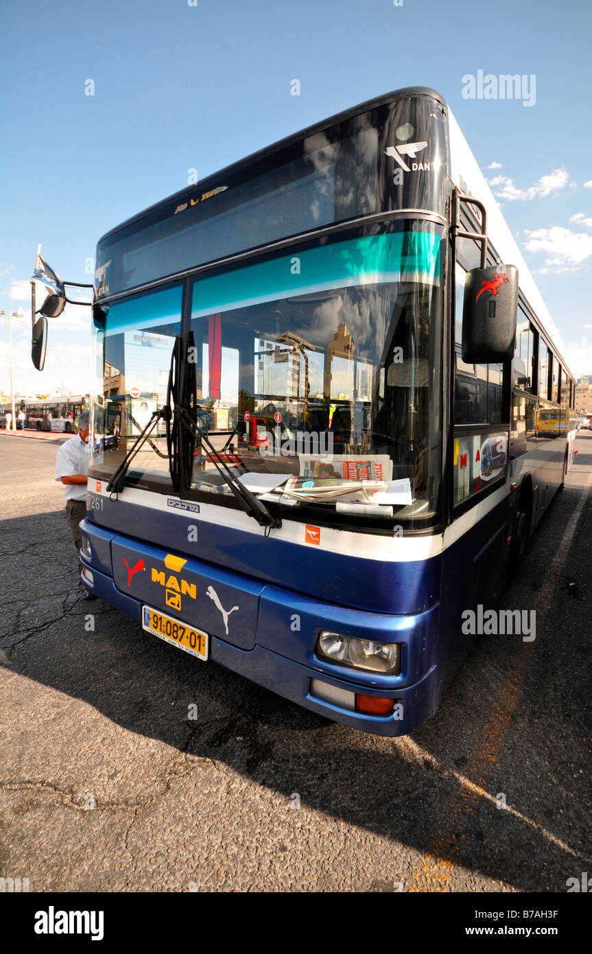 Modern Israeli bus Stock Photo - Alamy