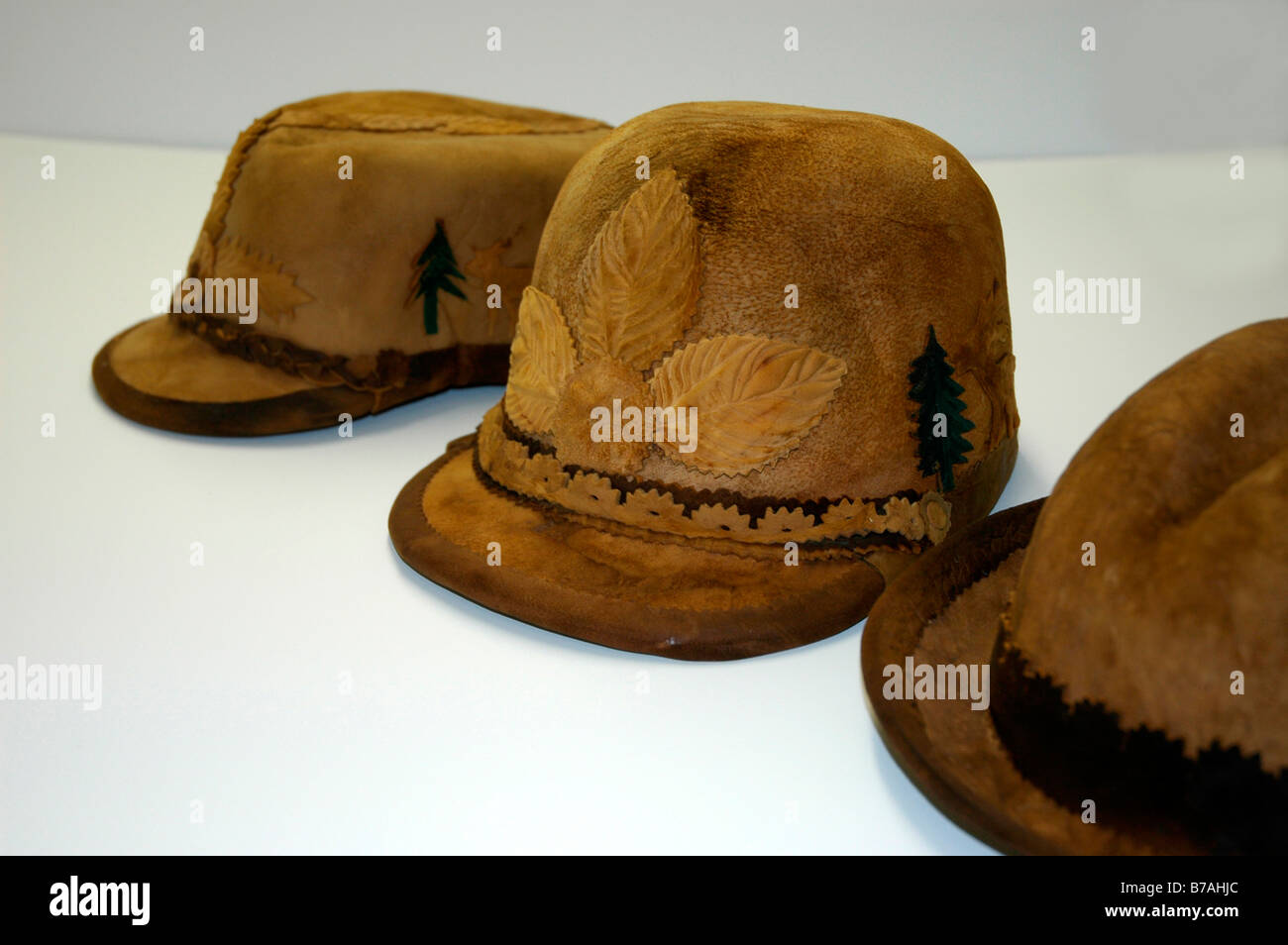 Hats Produced from dried mushroom fibre Stock Photo - Alamy