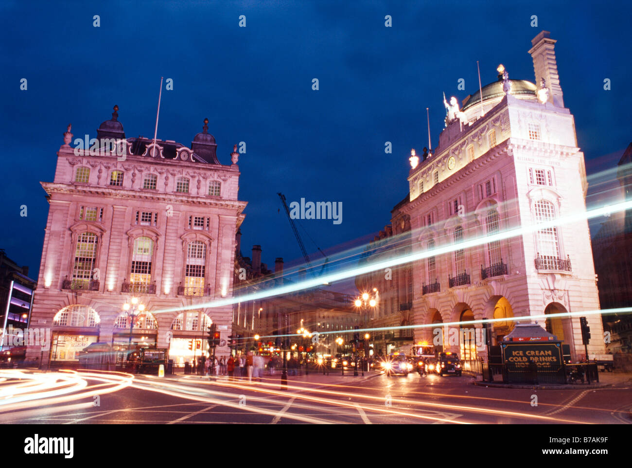 Piccadilly Circus in London at night Stock Photo - Alamy